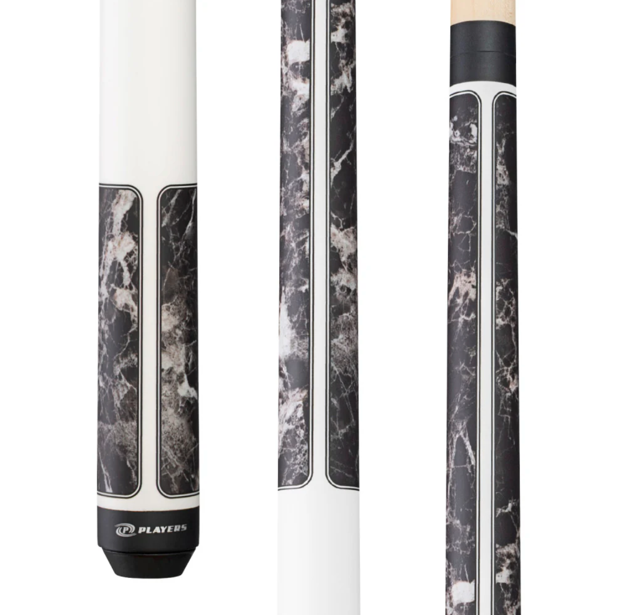 Players Brown Marble with Matte White Wrapless Cue – C.P.Dean Company